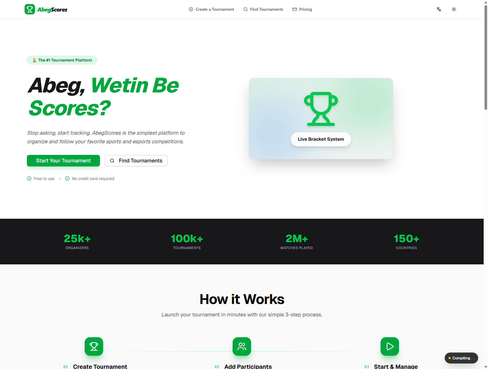 AbegScores - Online Tournament Maker